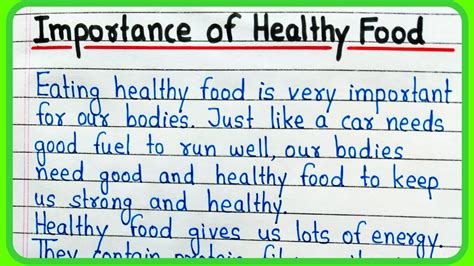 Why We Should Eat Healthy Food Essay In English Sitedoct Org