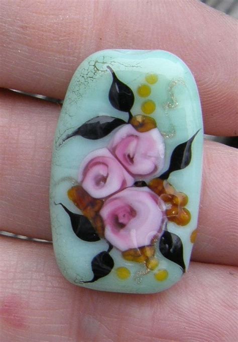 Jaded Focal Bead Handmade Artisan Glass Lampwork By Simplylampwork