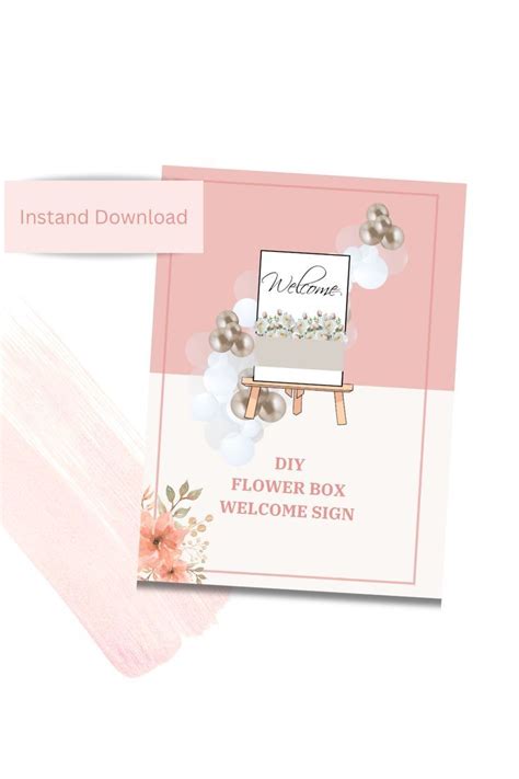 Flower Box Welcome Sign Downloadable Tutorial Welcome Sign Video And Text Instructions Custom