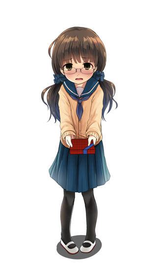 好きな男の子に手作りチョコをあげる女の子 KURO