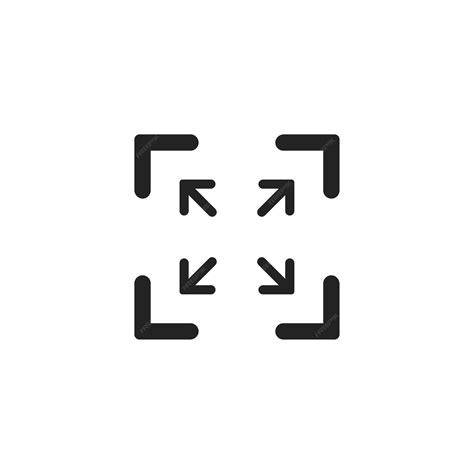 Premium Vector Expand Icon Extension Vector Symbol Simple Black