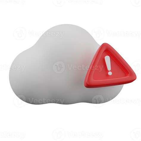 3d Render Cloud Error Illustration 58363546 Png