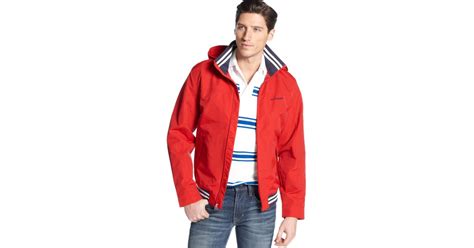 Tommy Hilfiger Regatta Jacket In Red For Men Lyst