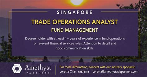 Amethyst Partners On Linkedin Tradeoperationsanalyst Fundmanagement
