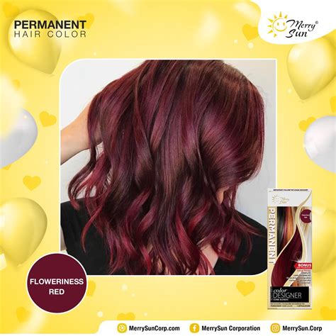 Merry Sun Hair Permanent Colorant Coloring Dye Floweriness Red Lazada Ph