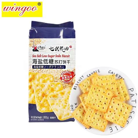 Sea Salt Low Sugar Soda Biscuit Oatmeal Flavor 200g Wingoo Biscuit