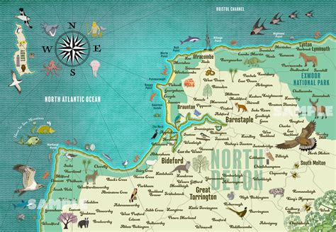 Devon Map On Behance Devon Map Illustrated Map Devon