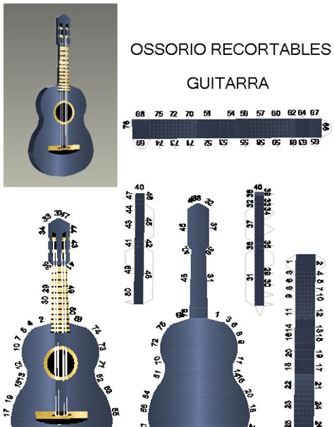 J Ossorio Papercraft — Ossorio Recortables De Papel Guitarra Española