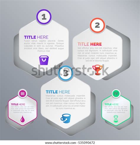 Hexagonal Color Text Box Set Stock Vector Royalty Free Shutterstock