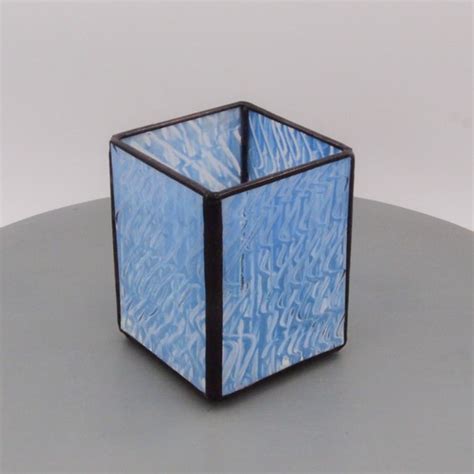 Yahrzeit Jewish Memorial Candle Holder Stained Glass With Soft Etsy