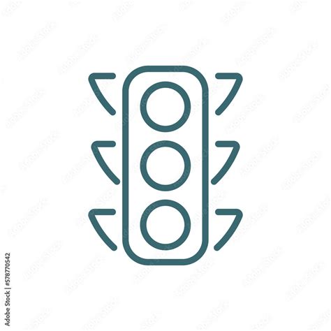 Car Traffic Signal Icon Thin Line Car Traffic Signal Icon From Transportation Collection