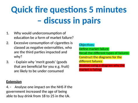 Edexcel A Level Economics Externalities Teaching Resources