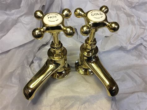 Antique Polished Brass Basin Taps Tap Refurbishment