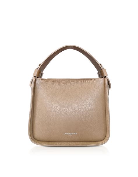 Duplo Small Hammered Leather Top Handle Bag