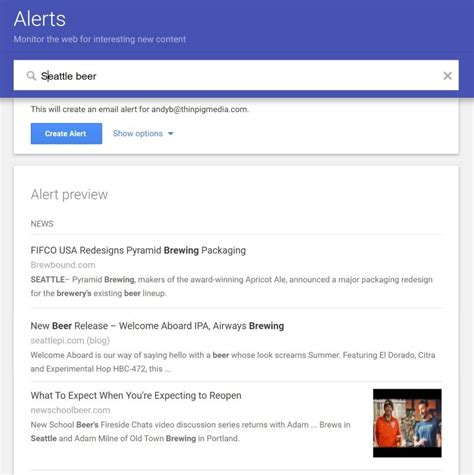 How To Set Up Google Alerts Thin Pig Media