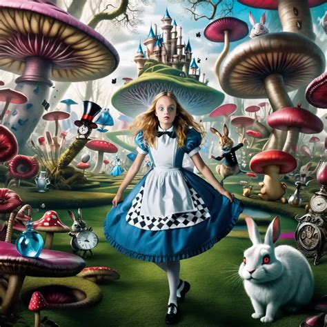 Whimsical Wonderland Adventure With Alice And Friends Muse Ai