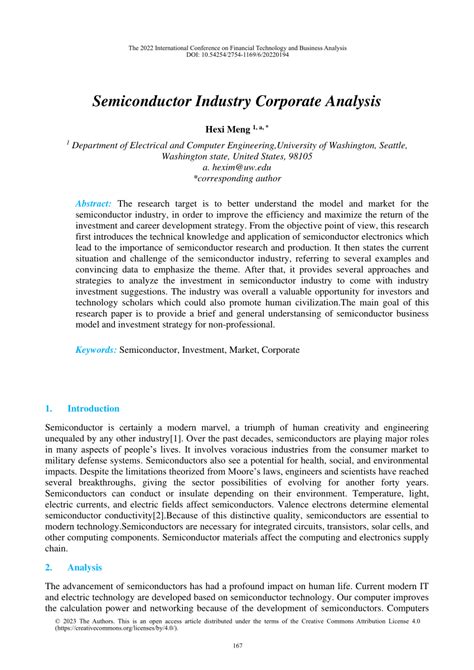 Pdf Semiconductor Industry Corporate Analysis