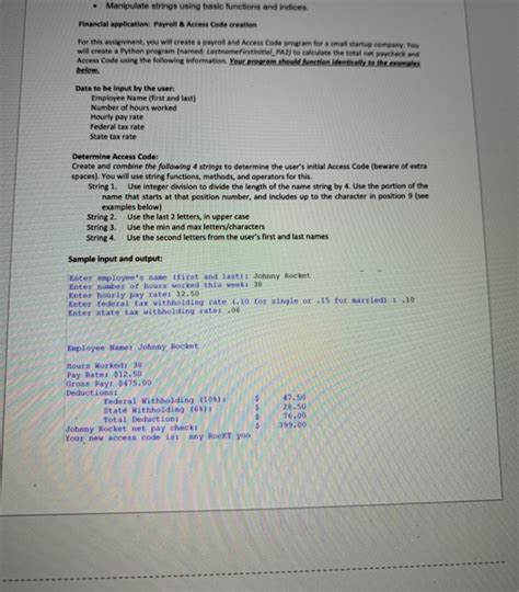Solved • Manipulate Strings Using Basic Functions And