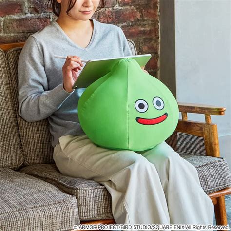 Smile Slime Bead Cushion Lime Slime Square Enix Solaris Japan