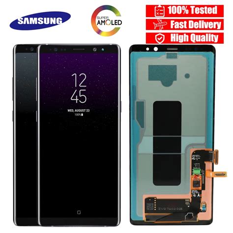 100 슈퍼 아몰레드 63 인치 Lcd 번 섀도우 Lcd 삼성 갤럭시 노트 8 N9500 N950f N900d N900ds Lcd 터치 스크린 디지타이저휴대폰