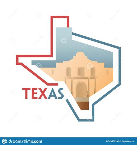 Texas State Map Vector Illustration Decorative Design Stock Vector