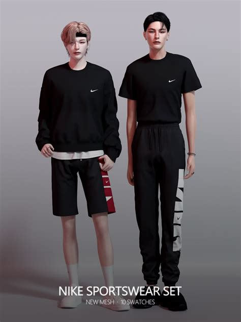 Nike Sportswear Set Ronasims Sims 4 Men Clothing Sims 4 Male
