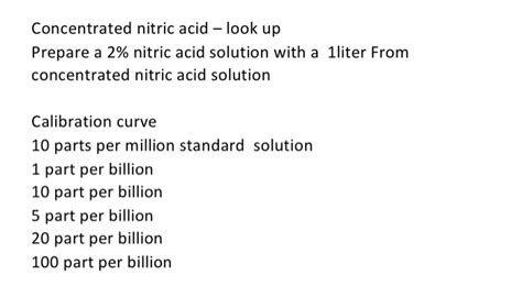 Solved Concentrated Nitric Acid Look Up Prepare A Chegg