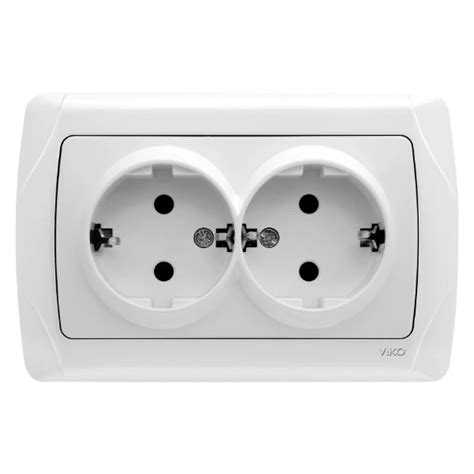 КОНТАКТ ДВОЕН В ЕДНА КОНЗОЛА БЯЛ КАРМЕН Profistore Bg