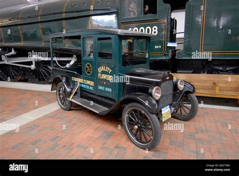 Historic Antique Delivery Trucks At The National Railroad Museum At