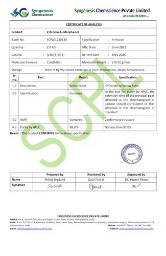 2 Bromo 6 Nitrophenol At ₹ 23400kg Nitrophenol In Pune Id 26310208412