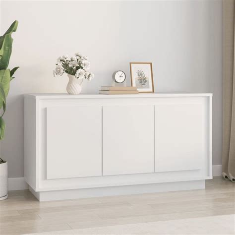 Furnicato Sideboard Weiß 102x35x55 Cm Holzwerkstoff