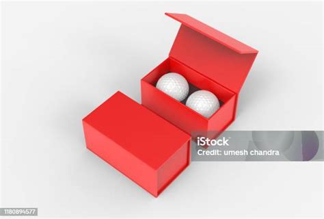프로모션 브랜딩을 위한 골프공 선물 용지 상자 3d 렌더링 그림입니다 0명에 대한 스톡 사진 및 기타 이미지 0명 3차원 형태 4 Istock