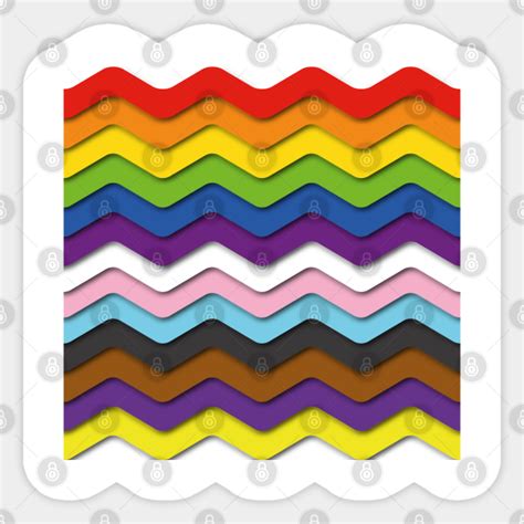Wavy Rainbow Intersex Inclusive Progress Flag Intersex Inclusive