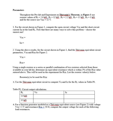 Solved Ece 2011 Experiment 6 Prelab Name Date Section Voc And