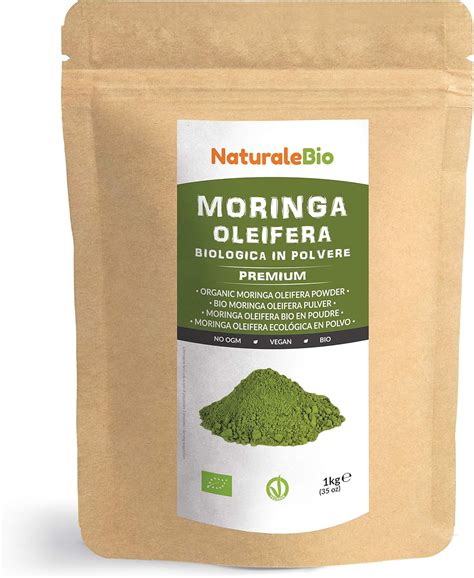 Organic Moringa Oleifera Leaf Powder Premium Quality 1kg 100 Bio