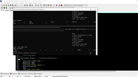 Hotel Management In C With Source Code Source Code Projects Hotel Management Code