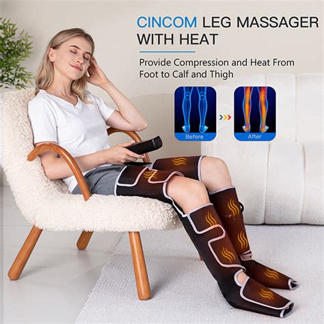 Cincom Leg Massager With Heat Air Compression Leg Massager For