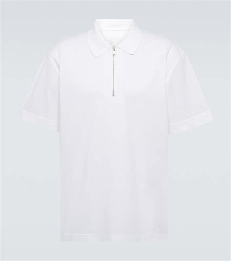 Givenchy Half Zip Cotton Piqué Polo Shirt Givenchy