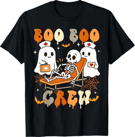 Dovu Halloween Nurse Boo Boo Crew Ghost Doctor Paramedic Nursing T
