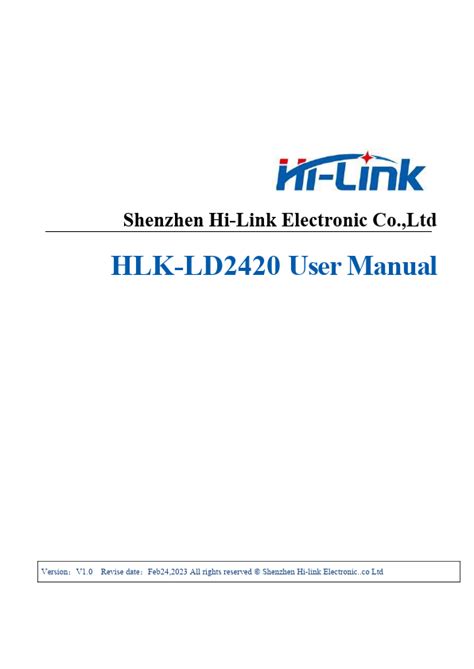 Hlk Ld Hlk Ld Hi Datasheet Pdf Hi Link High Performance
