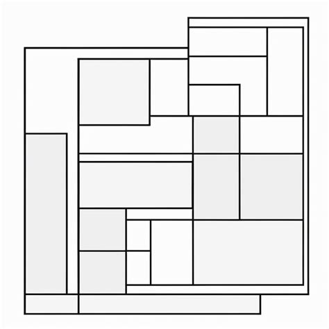 Draw A Rectangle Divided In 12 Equal Parts In Black And White Prompts