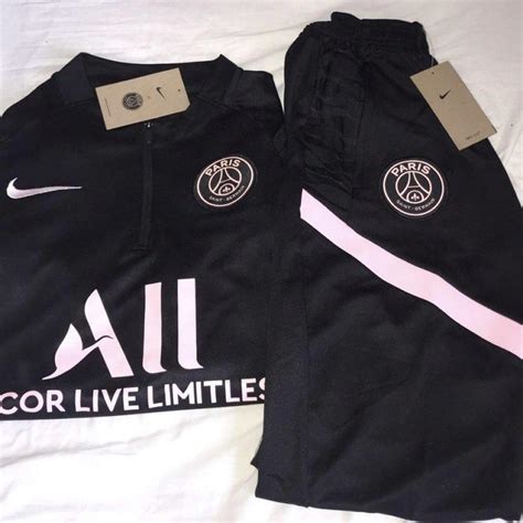 Nike Psg Tracksuit Black And Pink Mens Next Day Delivery Depop