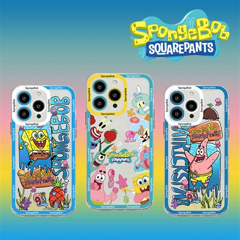 Animation Cartoon Spongebobs Patricks Stars Phone Case For Iphone 15 14 13 12 Mini 11 Pro