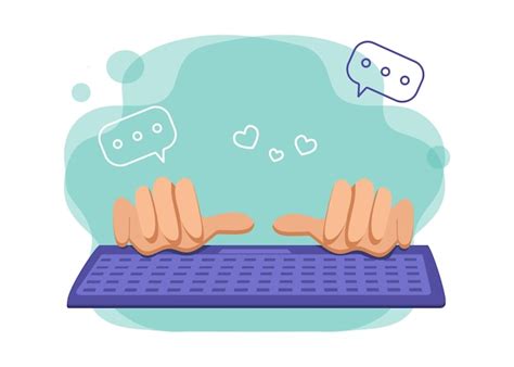 Premium Vector Hands And Keyboard