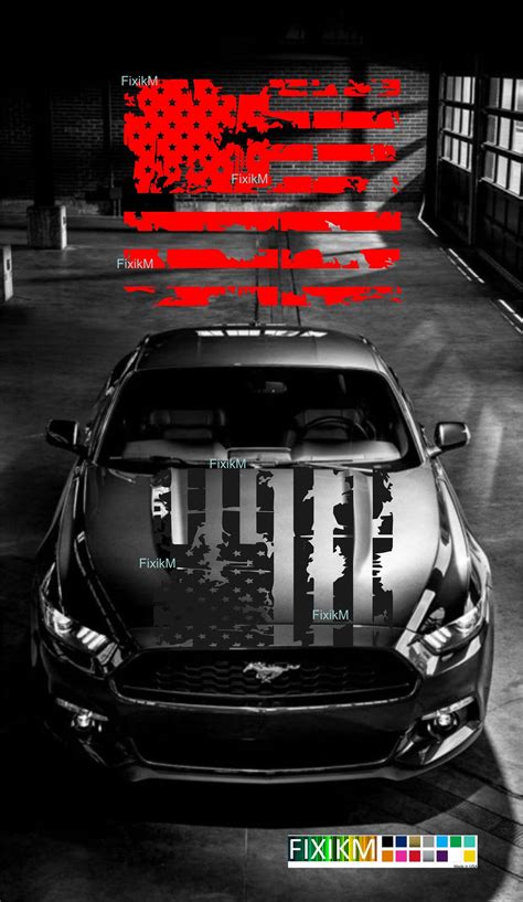 Large American Flag Vinyl Decal Sticker For Hood Or Roof Any Etsy