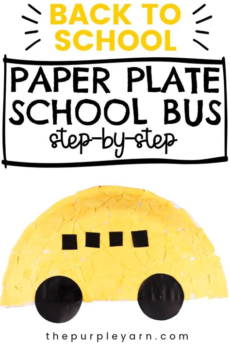 Back To School Paper Plate Bus Craft Idea Artofit