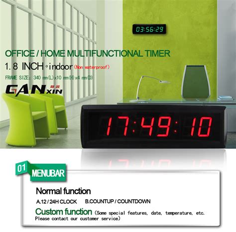 [ganxin] Led Digital Countdown Timer With Clock And Stopwatch Function China Countdown Timer