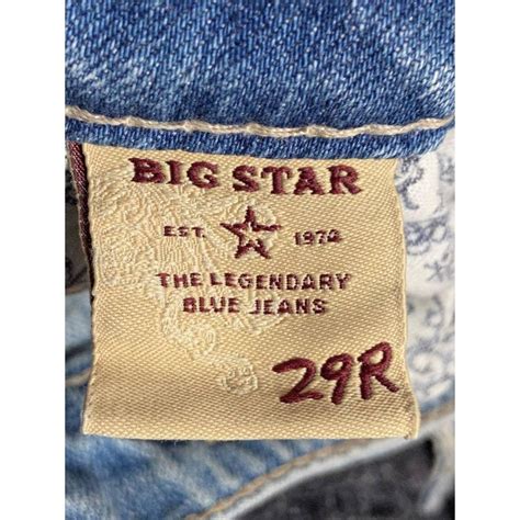 Big Star Remy Jeans Low Rise Bootcut Leg Faded Denim Depop