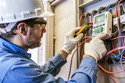 Electrician Using Multimeter To Diagnose Home Wiring Issues Premium Ai Generated Image