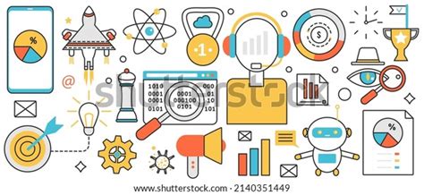 Process Automation Industry Robots Abstract Launch Stock Vector Royalty Free